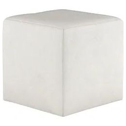 Hocker COTTA "Cuby", beige (cream), B:40cm H:40cm T:40cm, 64% POLYURETHAN (PU) / 25% POLYESTER (PES) / 11% BAUMWOLLE (CO), Hocker, Sitzwürfel, Cube, Sitzhocker