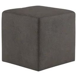 Hocker COTTA "Cuby", schwarz (charcoal), B:40cm H:40cm T:40cm, 100% Polyester, Hocker, Sitzwürfel, Cube, Sitzhocker