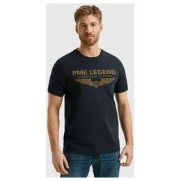 PME-Legend T-Shirt PME LEGEND, Herren, Gr. L, blau (salute), Jersey, Obermaterial: 95% Baumwolle, 5% Elasthan, casual, schmal normal, Rundhals, Kurzarm eingesetzt Bündchen, Shirts, klassischer Rundhalsausschnitt