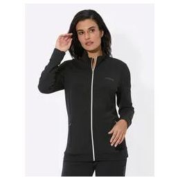 Langjacke feel good, Damen, Gr. 40/42, schwarz, 55% Modal, 39% Polyester, 6% Elasthan, unifarben, Jacken