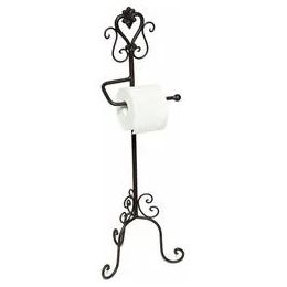 Toilettenpapierhalter Home Affaire "Antik", schwarz, B:26cm H:78cm, Eisen, Toilettenpapierhalter, schwarz