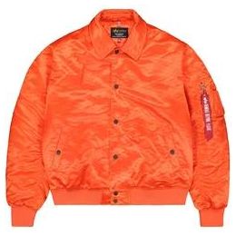 Bomberjacke Alpha Industries "Coach Logo Jacket", Herren, Gr. M, orange (boost orange), Obermaterial: 100% Nylon, Jacken