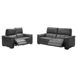 Polstergarnitur Egoitaliano "Capucine", schwarz (schwarz,), B:200cm H:99cm T:97cm, Sitzmöbel-Sets, bestehend aus einem 2-Sitzer und einem 2,5-Sitzer
