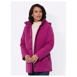 Langjacke Casual Looks, Damen, Gr. 50, pink (magenta), 100% Polyester, unifarben, Jacken