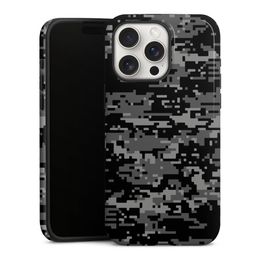 DeinDesign iPhone 15 Pro Max Handy Panzer Handyhülle robuste Outdoor Hülle Schutzhülle glänzend Camouflage Tarnmuster Pixel Tough Case