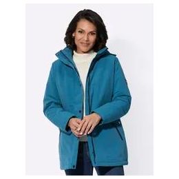 Langjacke Casual Looks, Damen, Gr. 52, blau (topas), 100% Polyester, unifarben, Jacken