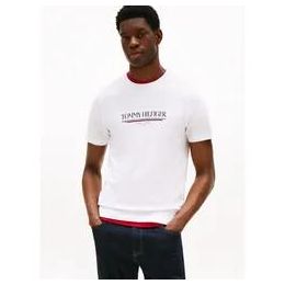 T-Shirt Tommy Hilfiger "BRAND LOVE HILFIGER TEE", Herren, Gr. XXL, weiß, Single Jersey, Obermaterial: 100% Baumwolle, regular fit, Rundhals, Shirts