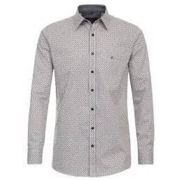 Langarmhemd Casamoda "Casamoda Freizeithemd Print", Herren, Gr. L, Normalgrößen, gelb, 100% Baumwolle, bedruckt, comfort fit, Hemden
