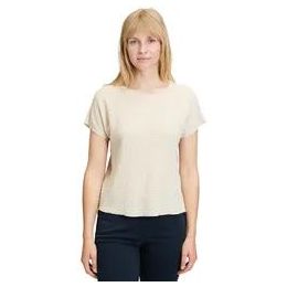 Kurzarmshirt Betty Barclay "Betty Barclay Damen Strukturshirt mit U-Boot-Ausschnitt", Damen, Gr. 36, beige, Obermaterial: 97% Polyester, 3% Elasthan., modisch, loose fit normal, Rundhals, Kurzarm, Shirts