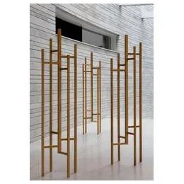 Garderobe WOODMAN, braun (eichefarben), Massivholz, Garderobenpaneele