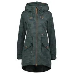 alife and kickin Winterjacke ALIFE & KICKIN "Damen CharlotteAK B", Damen, Gr. XS, grün (schwarz forest), 100% Polyester, Jacken