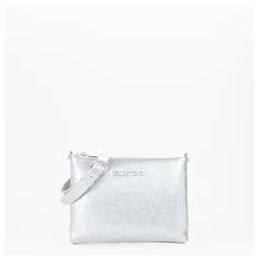 Umhängetasche Valentino BAGS "POCHETTE GERANIUM", Damen, Gr. B/H/T: 26cm x 19,5cm x 2,5cm, argento, Polyurethan, Taschen, Schultertasche Mini Bag Handtasche Damen