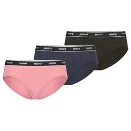 Slip HUGO UNDERWEAR "TRIPLET BRIEF STRIPE", Damen, Gr. M, bunt (open miscellaneous 960), Jersey, Obermaterial: 95% Baumwolle, 5% Elasthan, Unterhosen, elastischer Bund mit Logo
