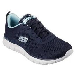 Sneaker Skechers "TRACK-NEW STAPLE", Damen, Gr. 35, blau (navy, blau), Textil, casual, Schuhe, Freizeitschuh in veganer Verarbeitung, Topseller