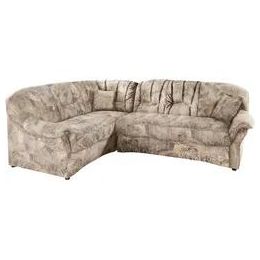 Ecksofa DOMO collection "Bahia L-Form, B/T: 256/200 cm, belastbar bis 140kg/Sitz, mit Federkern", braun, B:256cm H:91cm T:200cm, Luxus-Microfaser (100% Polyester), mit Muster;Struktur (100% Polyester), Sofas, Microfaser MELROSE, mocca