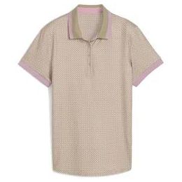 Poloshirt Puma "CLOUDSPUN Micro Spark Golfpolo Damen", Damen, Gr. S, beige (ice coffee beige), Obermaterial: 94% Polyester, 6% Elasthan; Rippe: 95% Polyester, 5% Elasthan; Einsatz: 92% Polyester, 8% Elasthan, bedruckt, regular fit, Shirts