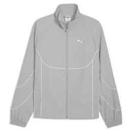 Trainingsjacke Puma "PumaTECH Trainingsjacke Herren", Herren, Gr. L, weiß (gray echo weiß), Obermaterial: 100% Nylon; Seitentasche – Oben: 100% Polyester; Seitentasche – Unten: 100% Nylon, Jacken