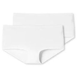 Hüftpanty Schiesser "95/5", Damen, Gr. 44, weiß (100, weiß), Single Jersey, Obermaterial: 95% Baumwolle, 5% Elasthan, unifarben, körpernah, Unterhosen, mit flachen Nähten