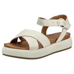 Plateausandaletten Inuovo "Inuovo Sandalen Leder", Damen, Gr. 40, beige (crema), Leder, Schuhe
