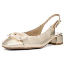 Ballerina Ara "Ara Ballerinas Leder", Damen, Gr. 38, grau (platin), Leder, casual, Schuhe