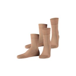 JOOP! Socken JOOP "for your daily glam", Damen, Gr. 35 (38), tiger's eye, Baumwollmischung, unifarben, Socken, mit elastischem Bund