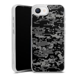 DeinDesign iPhone 16e Handy Silikon Hülle Case transparent Handyhülle Pixel Tarnmuster Camouflage Silikon Case