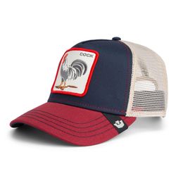GOORIN BROS. Cap 'Rooster' Damen Gr&ouml;&szlig;e 55/60 beige / navy / rot