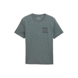 Tom Tailor Denim T-Shirt Herren Gr&ouml;&szlig;e M grau / gr&uuml;nmeliert