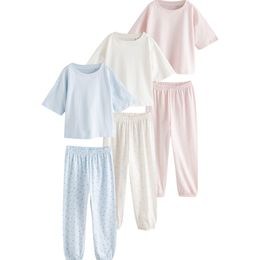 next Pyjama M&auml;dchen Gr&ouml;&szlig;e 104 hellblau / rosa / offwhite