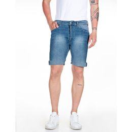 Replay Herren Shorts, blau, Gr. 38, Denim/Jeans, Obermaterial: 94% Baumwolle, 4% Elastomultiester, 2% Elasthan, Hosen, im klassischen 5-Pocket-Design
