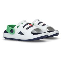 Tommy Hilfiger Kinder Badesandale, Gr. 24, bunt, Gummi, Synthetik, Schuhe, Badeschuh, Wassersandale, Clog mit schwenkbarem Fersenriemen