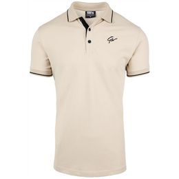 Gorilla Wear Poloshirt 'Delano' Herren Gr&ouml;&szlig;e XXL beige / schwarz