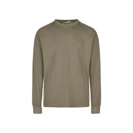 Cleptomanicx Sweater 'Boxy Crewneck Thermal' male Brown size XXL
