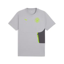 Puma T-Shirt 'Manchester City' Herren Gr&ouml;&szlig;e L anthrazit / hellgrau / neongr&uuml;n