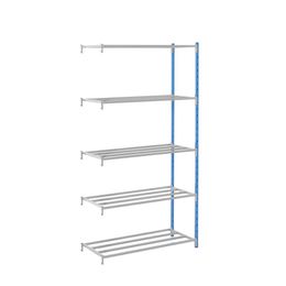 Manorga Steckregal, mit Rohr-Fachböden, HxBxT 1996 x 1240 x 400 mm, Anbauregal