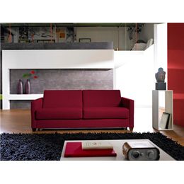 Schlafsofa Bali "Norwalk", rot (dunkelrot), B:182cm H:83cm T:100cm, Sofas, Schlafsofa, in 140er und 160er Breite, 3 Varianten, auch mit Ergoflex-Lattenrost