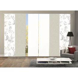 Schiebegardine Home Wohnideen "6er SET" Gr. 1, beige (sand), B:60cm H:245cm, Polyester, Gardinen, Schiebevorhang Digidruck 6er Set AYLA