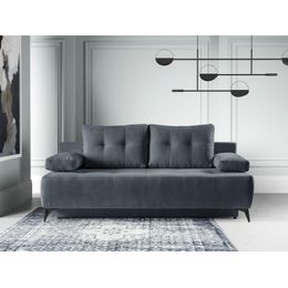 Schlafsofa WERK2 "Oakland Bettsofa Breite 206cm, Liegefl&auml;che 202/145cm", grau (anthrazit), B:206cm H:97cm T:98cm, 92% Polyester, 8% Nylon, Sofas, Schlafsofa, 2-Sitzer Sofa & Schlafcouch mit Bettkasten