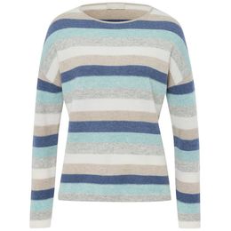 Peter Hahn - Rundhals-Pullover, blau, Gr. 46 / L - Kaschmir