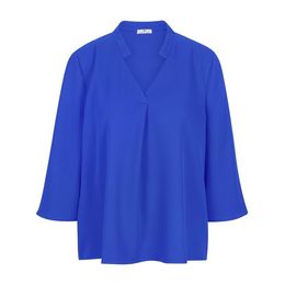 Peter Hahn - Bluse mit V-Ausschnitt, blau, Gr. 38 / S