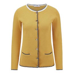 Peter Hahn - Strickjacke, gelb, Gr. 48 / XL - Baumwolle