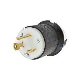 Hubbell Twist-lock American Plug 30A 250V Schwarz - HBL2621
