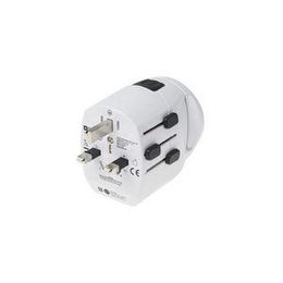 SKROSS Reiseadapter, USB - Schutzkontaktstecker Typ C (CEE 7/16) / US-Stecker, Typ A / UK-Stecker Typ G (BS1363), 6.3A - SKR-0080