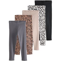 next Leggings M&auml;dchen Gr&ouml;&szlig;e 152 braun / dunkelgrau / schwarz / wei&szlig;