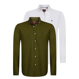 Williot Button Up Shirt male Green, White size S