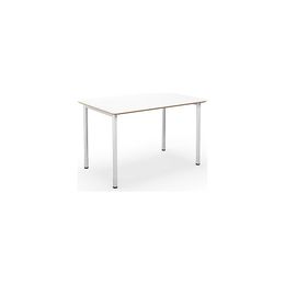 Mehrzwecktisch DUO-C Trend, gerade Platte, abgerundete Ecken, Tiefe 800 mm, Breite 1200 mm, weiß, weiß kaiserkraft