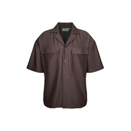 SikSilk Button Up Shirt male Brown size XXL