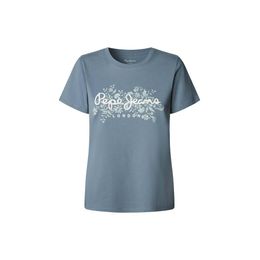Pepe Jeans T-Shirt 'BERO' Damen Größe XL taubenblau / weiß