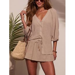 LA Angels Bluse in Taupe - 66% | Gr&ouml;&szlig;e XL | Damen-blusen