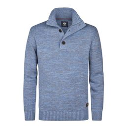 PETROL INDUSTRIES Pullover Herren Gr&ouml;&szlig;e S saphir / taubenblau / grau